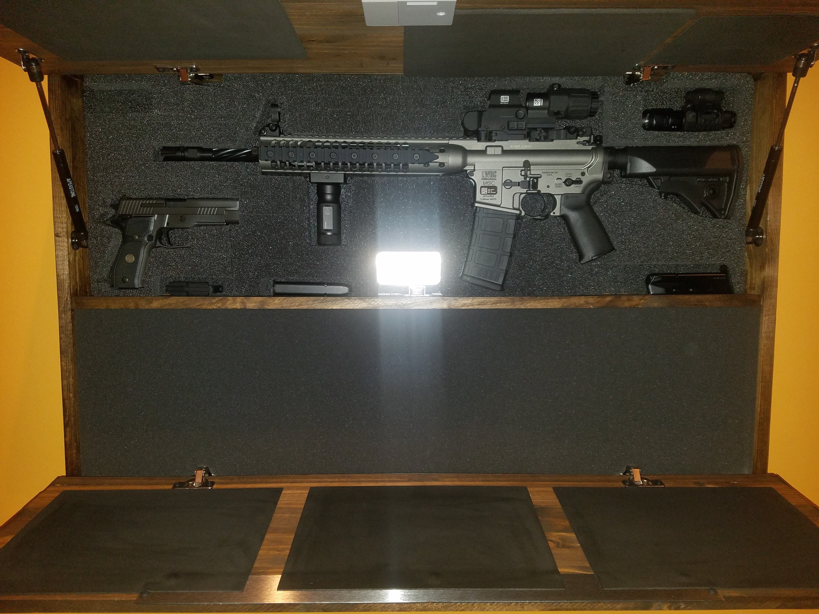Wall Cabinet Foam Insert for Rifle and Handgun